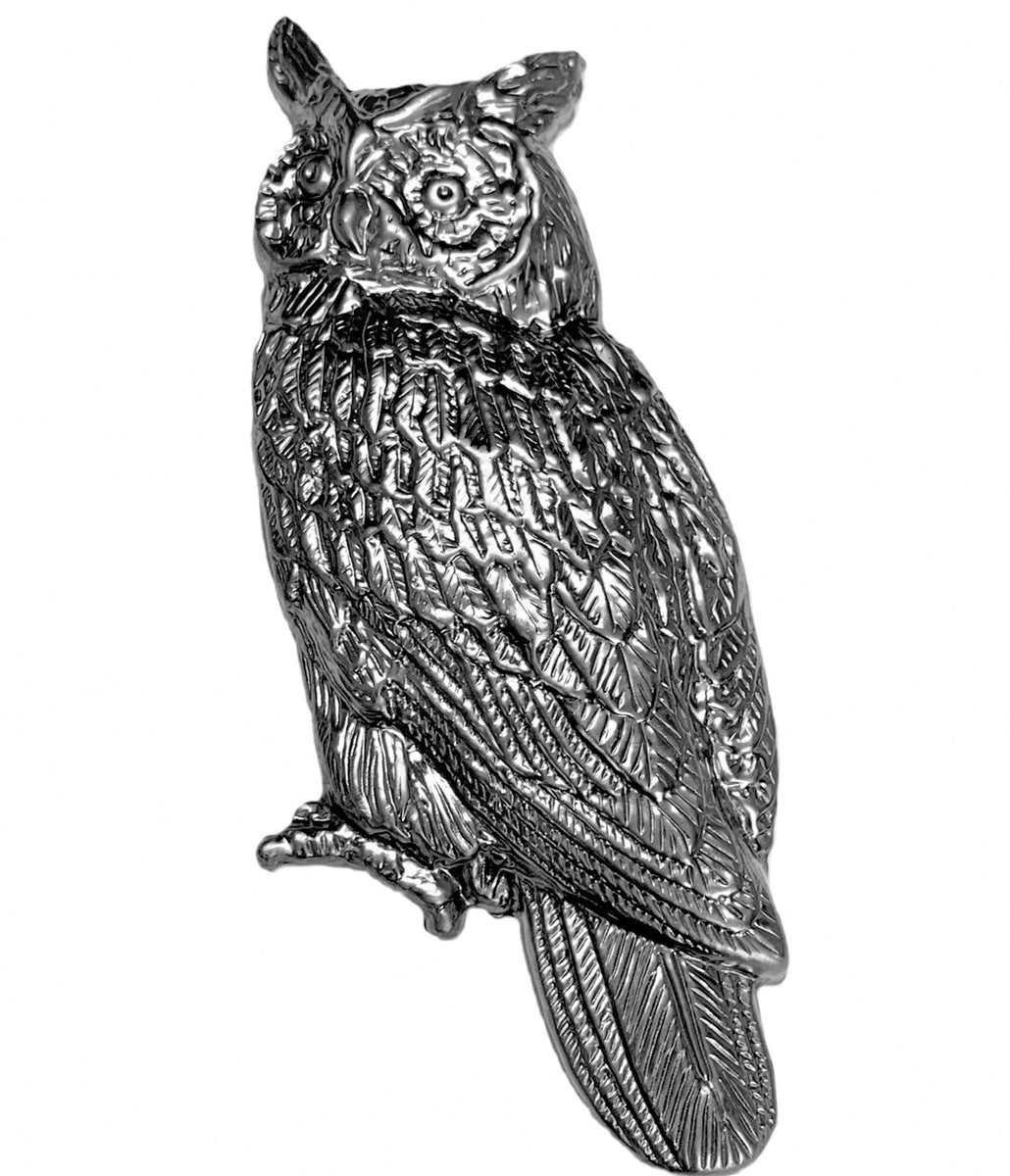 Metal Bird Wall Decor - MC707 B3 Silver Steel Owl – Metalcraft