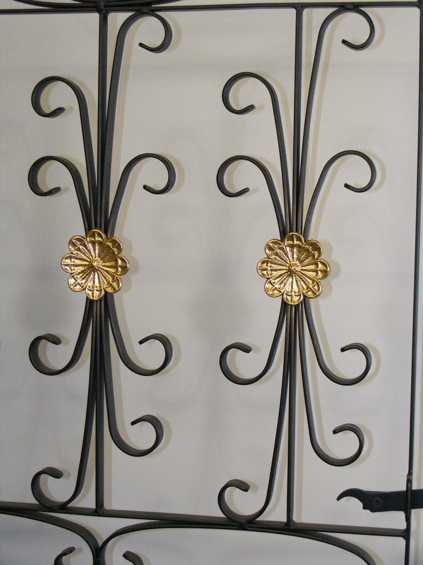 Wrought Iron Rosette - MC1293A Metal Rosette with Stalk – Metalcraft